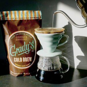 GRADY’S Cold Brew Coffee | Coarse Ground Coffee - Medium Dark Roast | New Orleans Style Coffee Perfect for Hot or Cold Brew Coffee | 1 LB Coarse Grounds