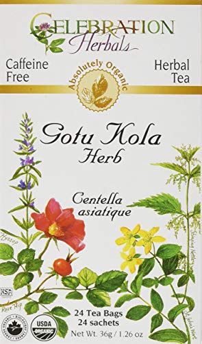 CELEBRATION HERBALS Gotu Kola Tea Organic 24 Bag, 0.02 Pound