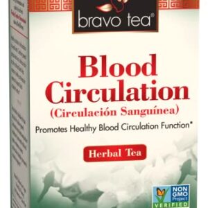 BRAVO TEAS&HERBS Blood Circulation Herbal Tea, Caffeine Free, 20 Count