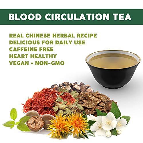 BRAVO TEAS&HERBS Blood Circulation Herbal Tea, Caffeine Free, 20 Count