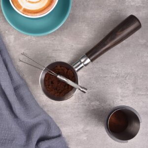 Espresso Coffee Stirrer, MATOW Stainless Steel Mini Whisk for Espresso Stirring Distribution – Professional Coffee Powder Stirring Tool