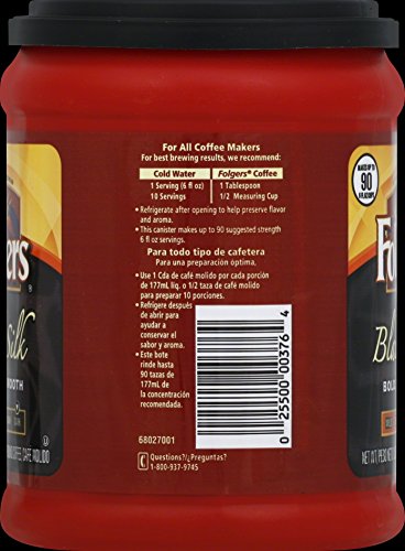 Folgers Black Silk Dark Roast Ground Coffee, 10.3 Ounces