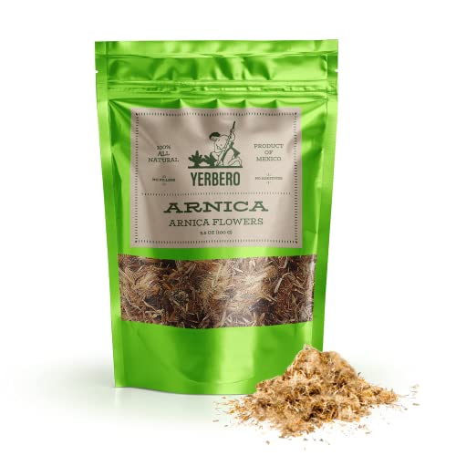 Yerbero - Te de Arnica 3.5 oz (100gr) Herbal Tea (Arnica Flowers Dried). Stand Up Resealable Bag Crafted By Nature100% All Natural Fresh Tea