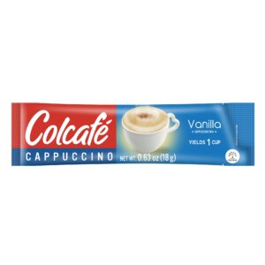 Colcafé French Vanilla Cappuccino Instant Mix | Convenient & Portable Packs | 100% Colombian Coffee | Make Hot or Cold | 6 Count (Pack of 2)