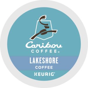 caribou coffee lakeshore blend, single-serve keurig k-cup pods, medium roast coffee, 72 count