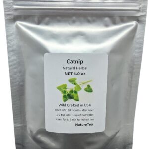 Catnip - Dried Nepeta cataria Loose Leaf/Buds by Nature Tea (4 oz)