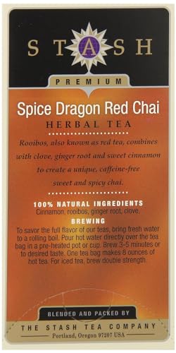 Stash Herbal Tea Caffeine Free Spice Dragon Red Chai - 18 Tea Bags