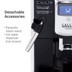 Gaggia Anima Coffee and Espresso Machine, Includes Steam Wand for Manual Frothing for Lattes and Cappuccinos with Programmable Options,Black