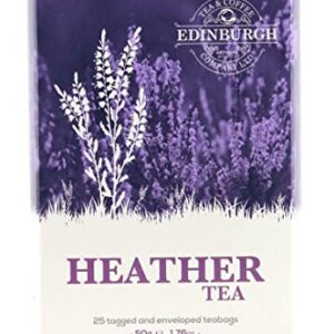 Edinburgh Tea and Coffee Company Scottish Heather Infused Black Tea, 25 Count Envelope/Tag Teabags