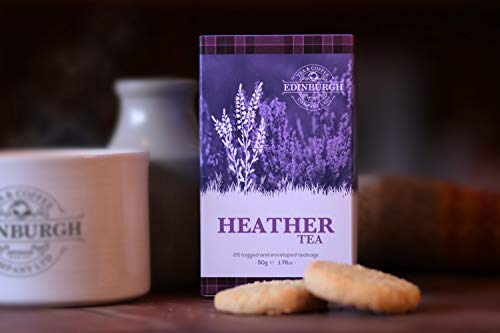 Edinburgh Tea and Coffee Company Scottish Heather Infused Black Tea, 25 Count Envelope/Tag Teabags