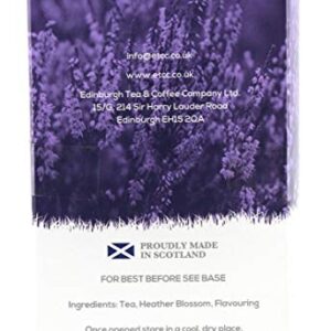 Edinburgh Tea and Coffee Company Scottish Heather Infused Black Tea, 25 Count Envelope/Tag Teabags