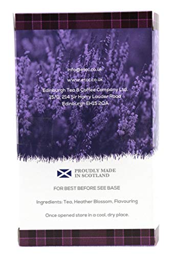 Edinburgh Tea and Coffee Company Scottish Heather Infused Black Tea, 25 Count Envelope/Tag Teabags