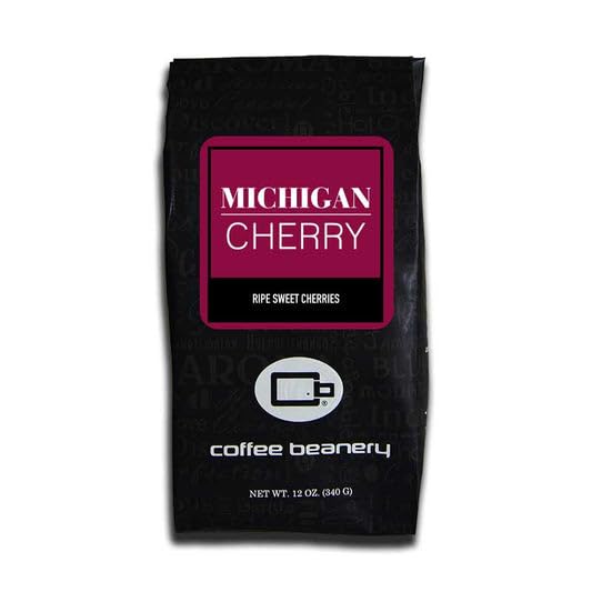 Michigan Cherry by Coffee Beanery | 12oz Flavored Whole Bean Coffee Medium Roast Coffee | 100% Specialty Arabica Coffee Whole Bean | Gourmet Coffee Whole Beans