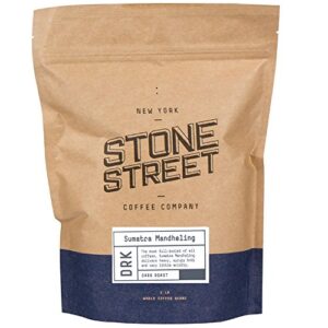 stone street gourmet coffee indonesian sumatra mandheling, single origin, dark roast, 1 lb, whole bean