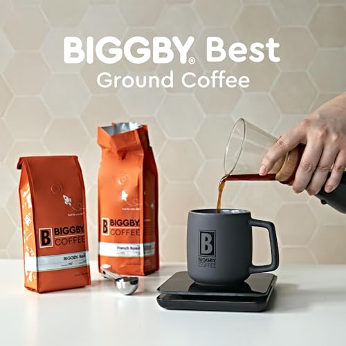 BIGGBY® COFFEE Whole Roasted Coffee Beans | Medium Roast BIGGBY® BEST Flavor, 2.5lb/40oz Bag | Farm-Direct Tanzanian Peaberry, Nicaraguan and Mexican Coffee Beans Boxed in USA