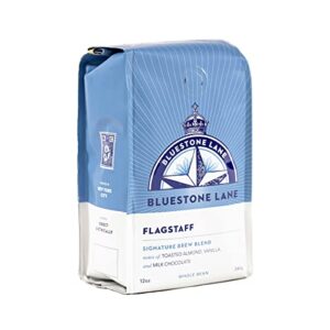 bluestone lane coffee beans, flagstaff signature, medium roast, whole bean, 12 ounce bag