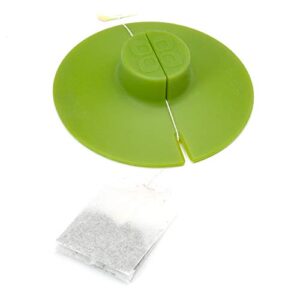 epoca kitchen tool primula tea bag buddy &ampndash easy to use &ampndash multipurpose &ampndash 100% silicone &ampndash green, 4.25-inch