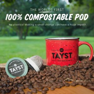 Tayst Coffee Pods, Bold & Brazen Dark Roast, K Cups Compatible with Keurig Coffee Maker, Sustainable Single Serve, Pack of 50