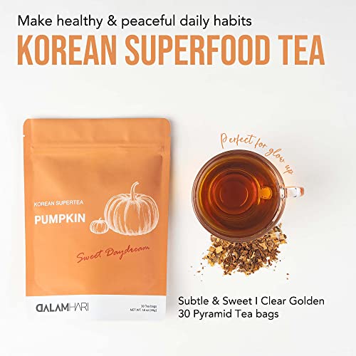 DALAMHARI Pumpkin Tea Slim Fast | 30T | Skinny Fit Detox Tea 3 Ballerina Tea Decaf Tea Bags Smooth Move Tea Flat Tummy Tea Super Dieters Tea Beat The Bloat Unbloat Chupa Panza Tea Pumpkin Puree Fit Tea