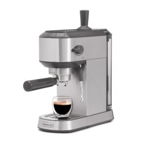 calphalon compact espresso machine, home espresso machine with milk frother, stainless steel