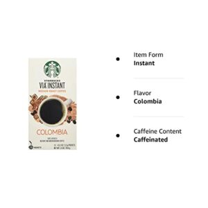 Starbucks VIA® Colombia Coffee, Medium Instant, 1.4 Ounce