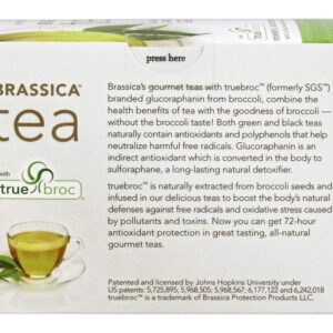 Brassica Tea Decaf Sencha Green Tea with truebroc, 16 Tea Bags