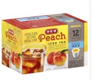 h.e.b iced tea single serve cups 12 cts. peach (pack of 2)