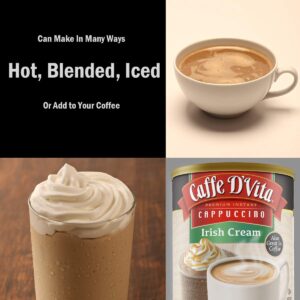 Caffe D'Vita Irish Cream Cappuccino 1 lb can (16 oz)