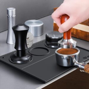 Espresso Tamping Mat, YMWVH Silicone Coffee Tamper Mat, Food Grade & Non-Slip Espresso Tamping Station Espresso Accessory, 9.84inch x 7.87inch