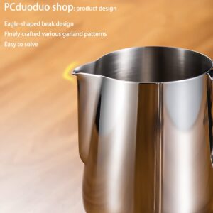 PCduoduo Milk Frother Steamer Cup - Stainless Steel Coffee Tools Cup -Foam Making for Coffee Matcha Chai Cappuccino Latte & Hot Chocolate (5oz/150ML)