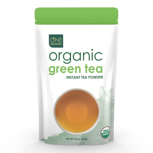 ONE ORGANIC Instant Tea Powder (Green) – 4.4 oz. – 125 Servings – USDA Certified Organic – 100% Pure Tea - Instant Hot or Iced Tea – Unsweetened