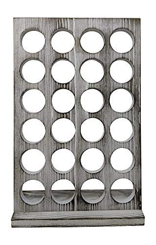 Gianna's Home Rustic Farmhouse Country Distressed Wood Coffee Pod Holder For K-Cups, 24 Capacity (Rustic White)