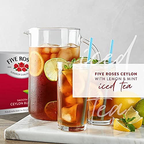 Five Roses Ceylon - 102 Tagless Teabags, (Pack of 1)