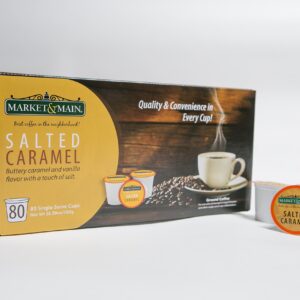 Market & Main One Cup, Salted Caramel, Compatible with Keurig K-cup Brewers, 80 Count