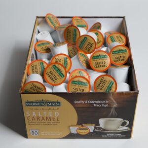 Market & Main One Cup, Salted Caramel, Compatible with Keurig K-cup Brewers, 80 Count