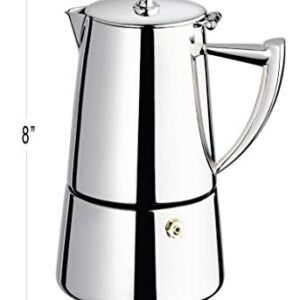 Cuisinox Roma 6-cup Stainless Steel Stovetop Moka Espresso Maker