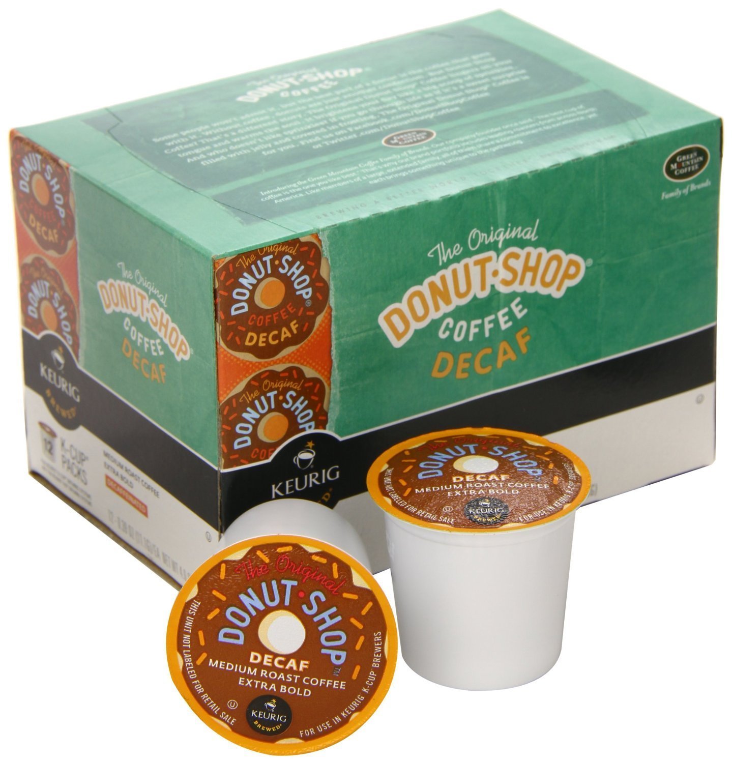 The Original Donut Shop Decaf Coffee Keurig K-Cups, 12-Count Retail Box (Pack of 2)