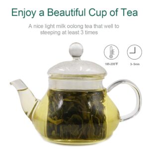 FullChea - Milk Oolong Tea - Oolong Tea Loose Leaf - Taiwan High Mountain Tea Jin Xuan Milk Oolong - Naturally Milky and Silky Aroma - Health Tea - 4oz / 113g