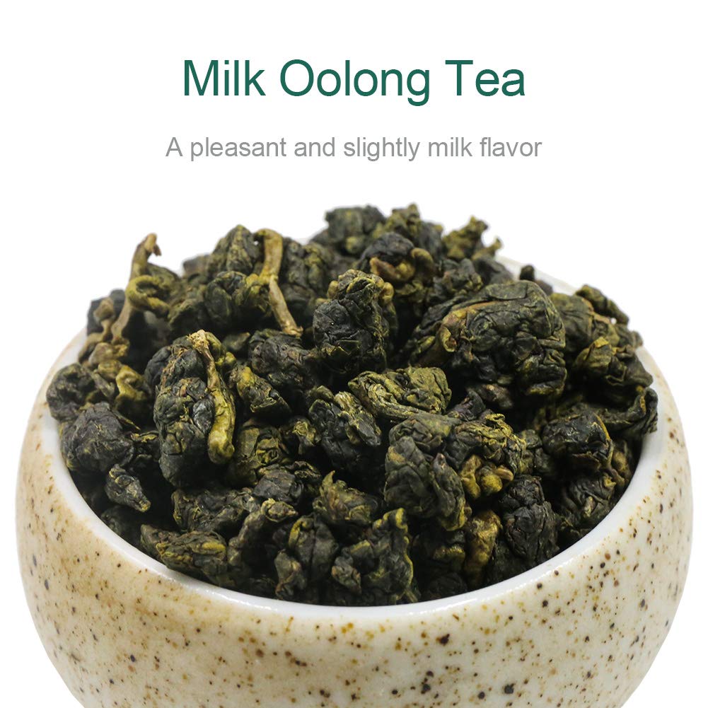 FullChea - Milk Oolong Tea - Oolong Tea Loose Leaf - Taiwan High Mountain Tea Jin Xuan Milk Oolong - Naturally Milky and Silky Aroma - Health Tea - 4oz / 113g