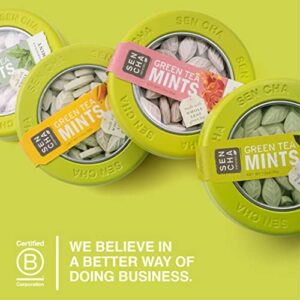 SEN CHA Naturals Green Tea Mints, Sugar-Free Breath Mints, Made With Organic Japanese Matcha Green Tea, Gluten-Free, Sugar-Free, Vegan & Keto-Friendly Mints, Moroccan Mint, 1.2oz (1 Pack)