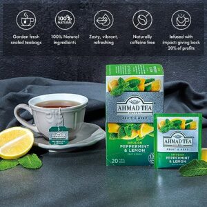 ahmad tea - peppermint & lemon tea 20 bags - 30g