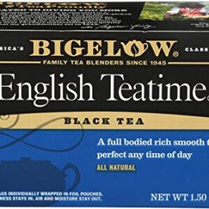 Bigelow, English Time Tea (Caffeinated), 20 Count