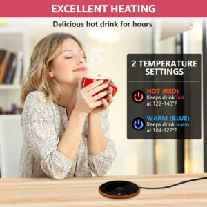 Nouvati 4-in-1 Wax Melt Warmer/Candle Warmer/Mug Warmer-Coffee Warmer for Desk Auto Shut-Off: Excellent Heating, Advanced Sensor, Safety Features, Stylish and Compact (Wood Grain)