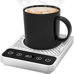 mug warmer,coffee warmer for desk with auto shut off,keep temperature up to 131℉/ 55℃ for office/home to warm coffee tea milk candle heating wax,great gift for christmas