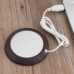 zerone usb cup warmer, wood grain heat beverage mug mat office tea coffee heater pad coffee milk tea water cocoa office desk home christmas birthday lover