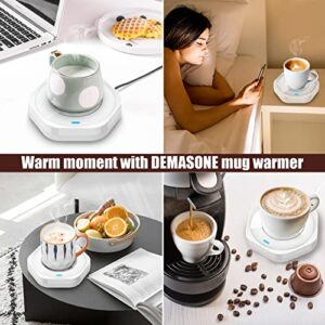 Demasone Coffee Warmer, Coffee Mug Warmer with Smart Sensor Switch, Coffee Cup Warmer for Desk，Thermostatic Electric Mug Warmer for Heating Coffee, Beverage, Milk, Tea, White