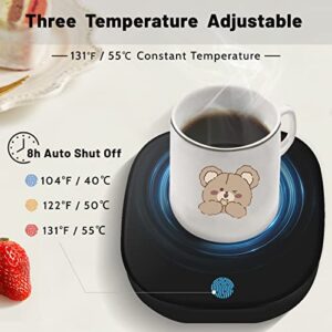 Coffee Warmer Cup Warmer, Smart Coffee Mug Warmer for Desk Home Office Use with 3 Temperature Setting, Beverage Warmer Candle Warmer for Tea, Water, Milk, Coffee Heating Plate