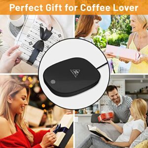 Coffee Warmer Cup Warmer, Smart Coffee Mug Warmer for Desk Home Office Use with 3 Temperature Setting, Beverage Warmer Candle Warmer for Tea, Water, Milk, Coffee Heating Plate