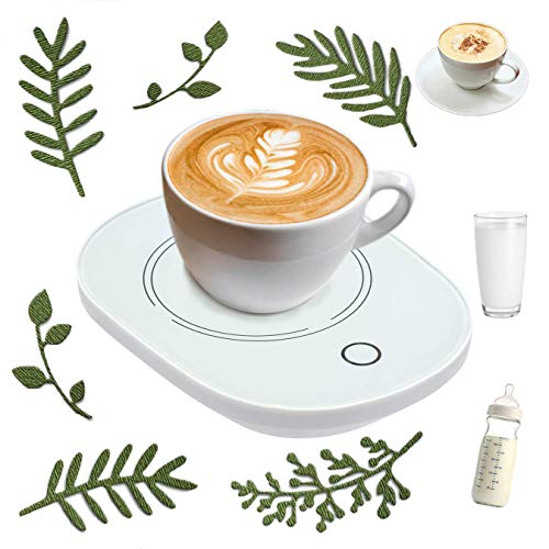 Coffee Warmer for Desk Office Home Cup Warmer with Automatic Shut Off Beverage Warmers Plate Electric Gravity Smart Coffee Mug Warmer for Coffee Milk Candle Tea Heating Keep Up to 131℉/55℃ (White)