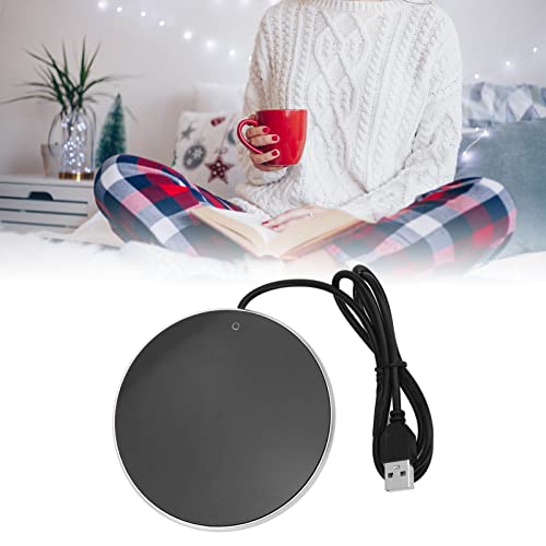 USB Candle Warmer, Candle Warmer Plate Auto Shut Off Small Portable 5V 2A Coffee Warmer for Home Office(Silver)